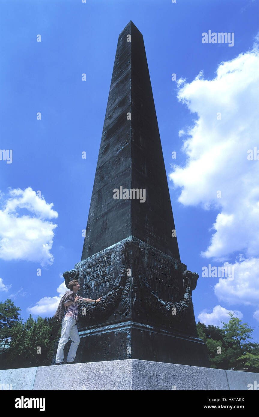 Germany, Bavaria, Munich, Caroline Islands space, obelisk, Europe ...