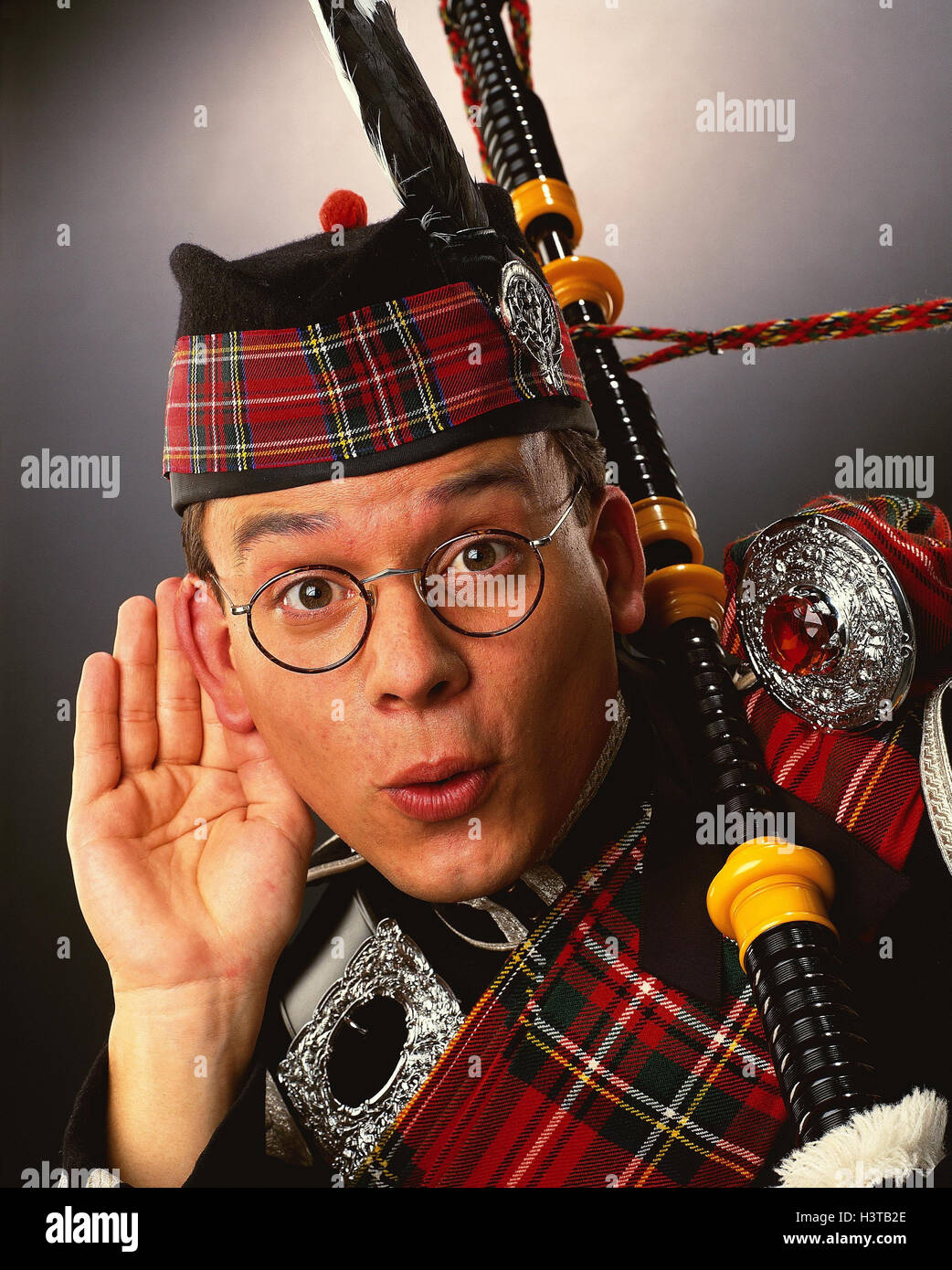 Scot, young, glasses, gesture, hear, portrait, concepts, Scotland, man ...