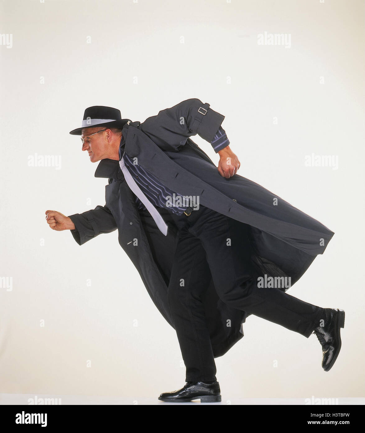 Businessman, casing, run, tread, professions, studio, cut outs, man ...