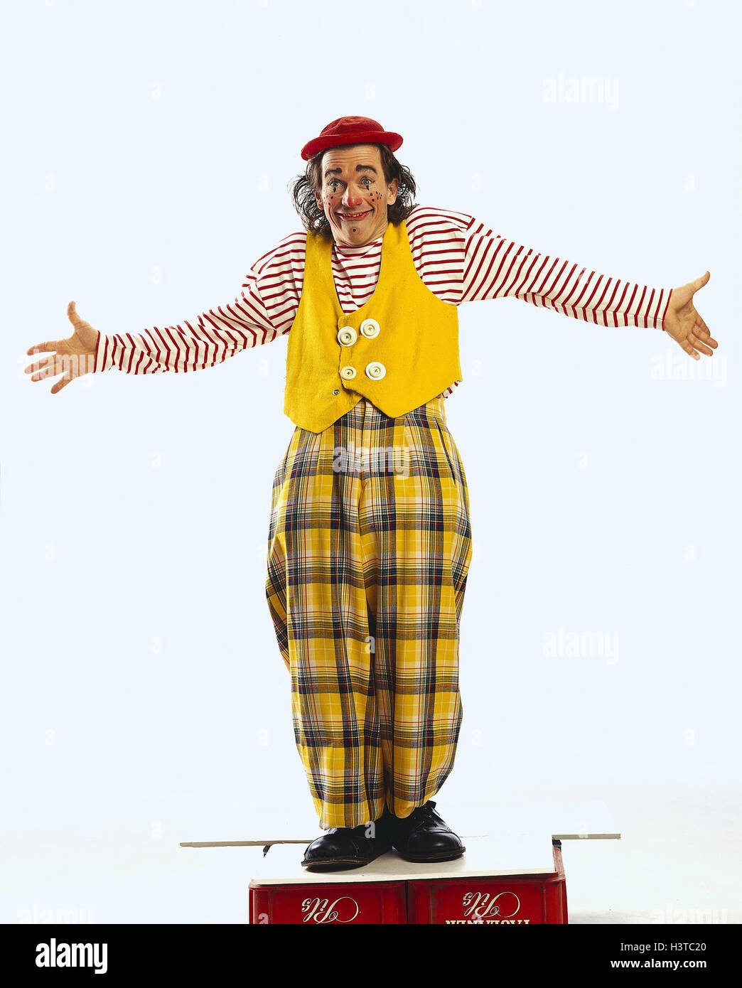 Clown, gesture, arms spread, studio mb 94 A7 Stock Photo - Alamy