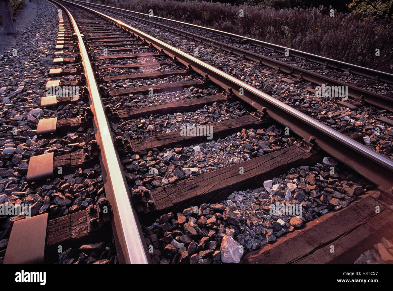 Double railway tracks hi-res stock photography and images - Alamy