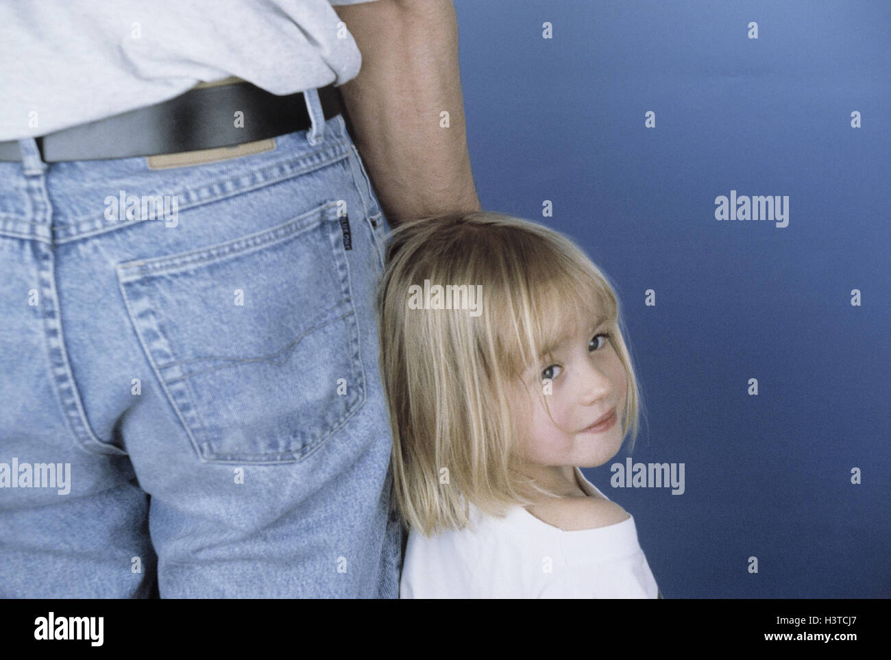 Father, detail, back view, subsidiary, happy, inside, studio, child ...