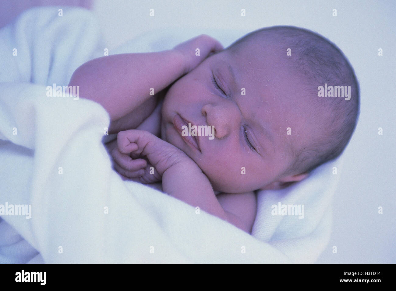 Newborn child, sleep, towel, muffledly, portrait, baby, child, tiredly ...