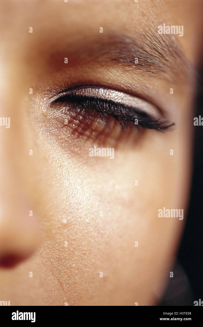 Woman, look, close up, eye, made up women's look, eye area, eyelid ...