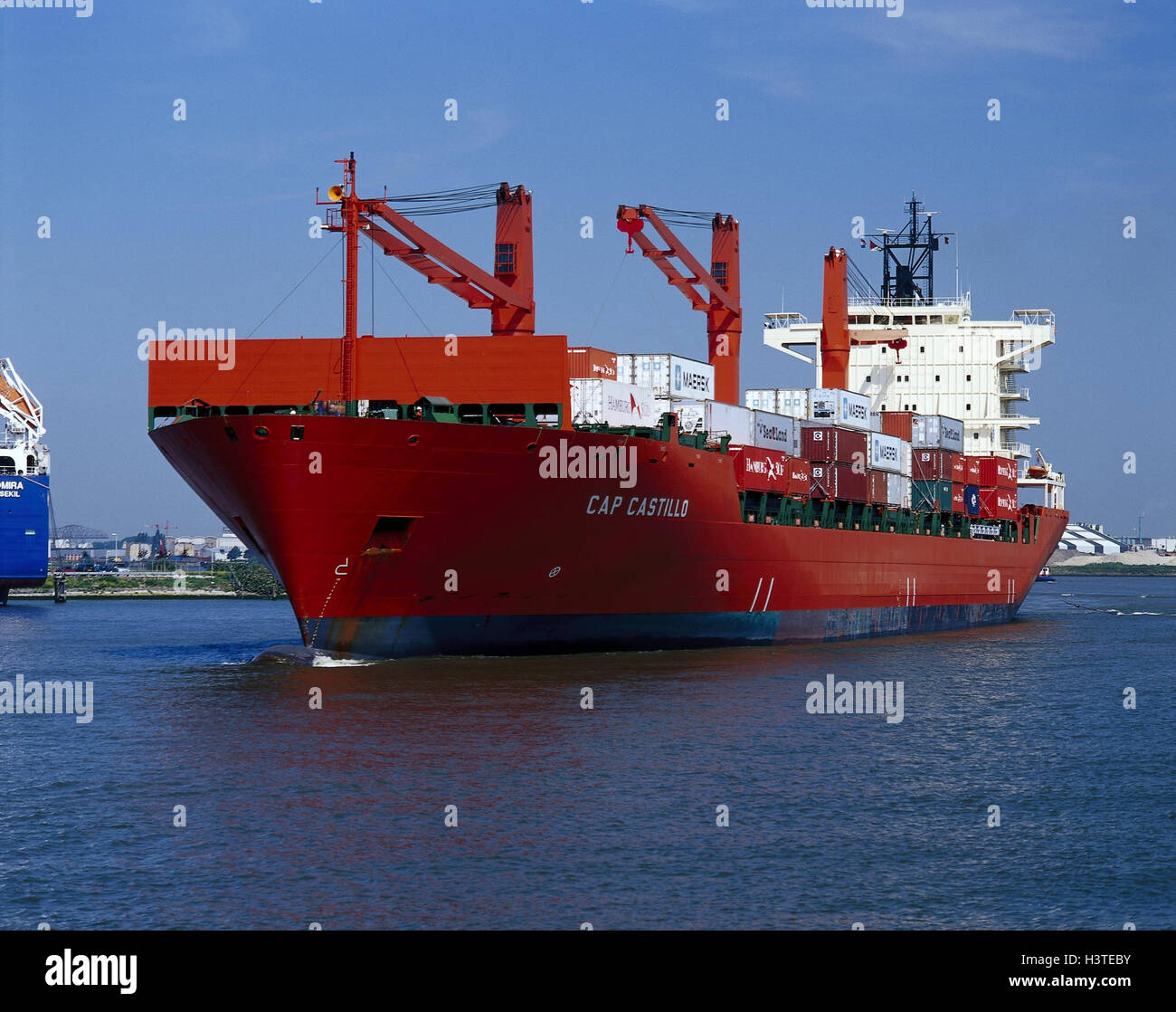 The Netherlands, Rotterdam, Europoort, container ship, Holland ...