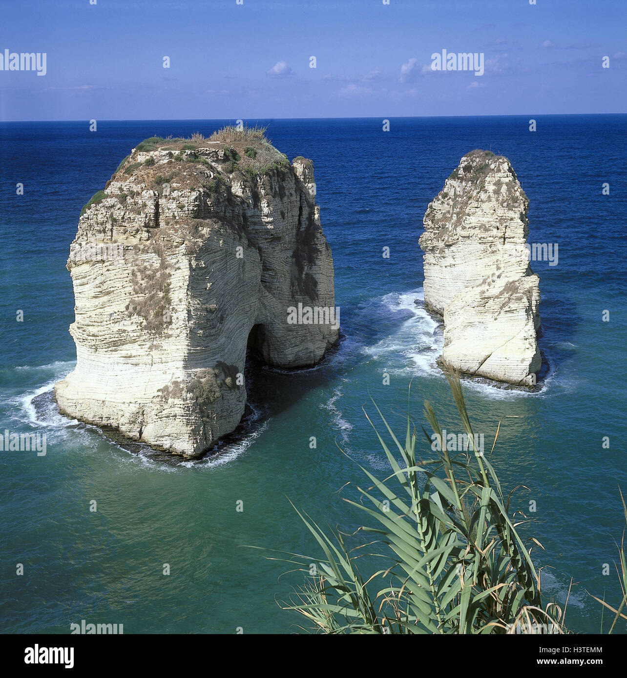 Lebanon, Beirut, coast, rock, sea, the Near East, Bayrut, Rocce dei ...