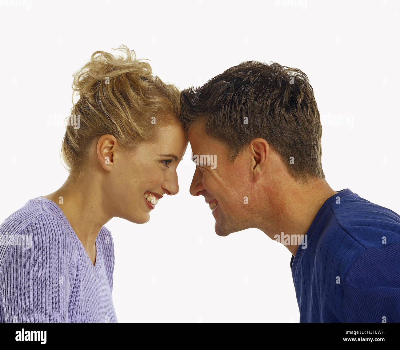 Couple, young., happy, eye contact, tread at Families, at mood, love ...