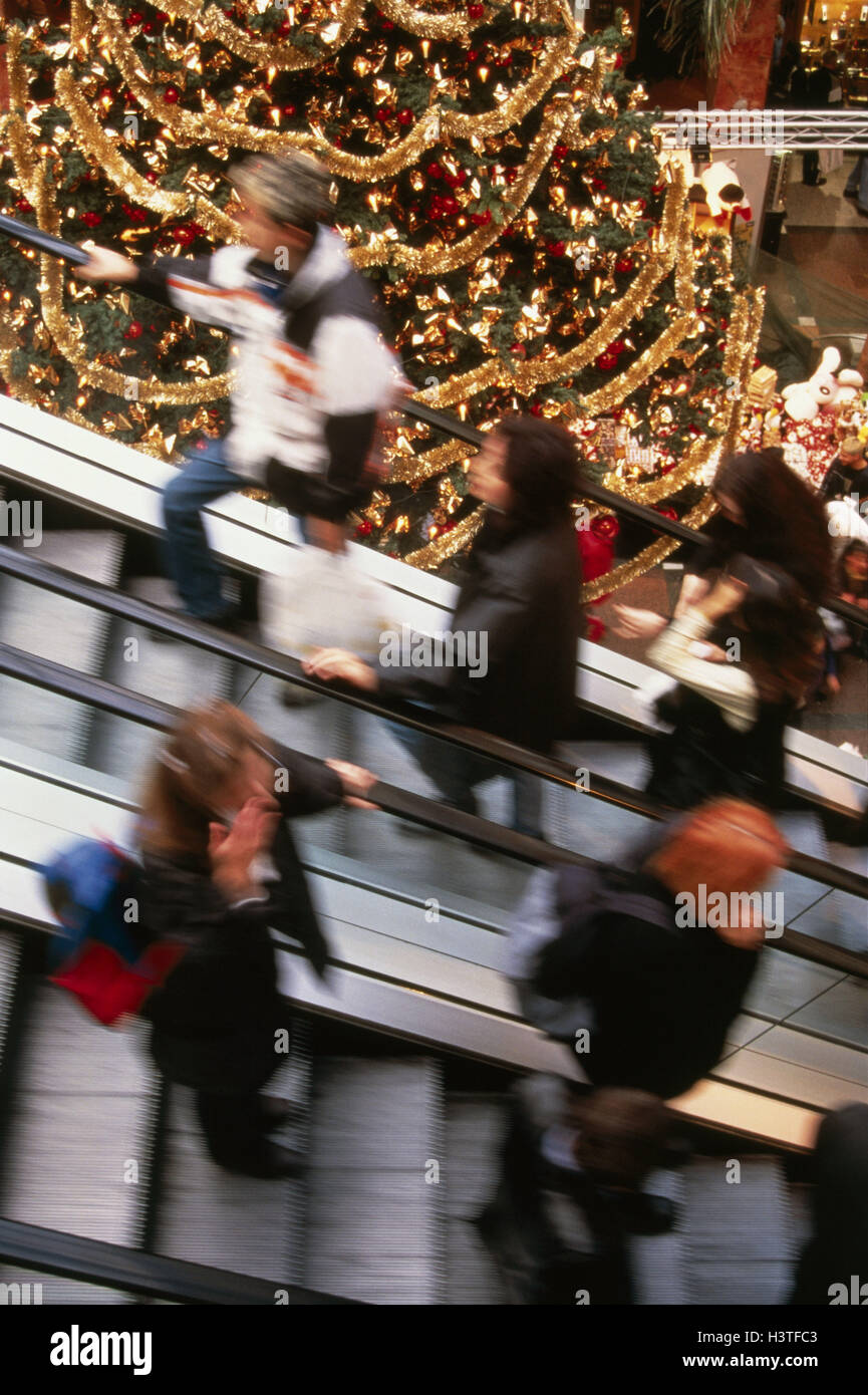 Department store / shopping centre, inside, for Christmas decorated ...
