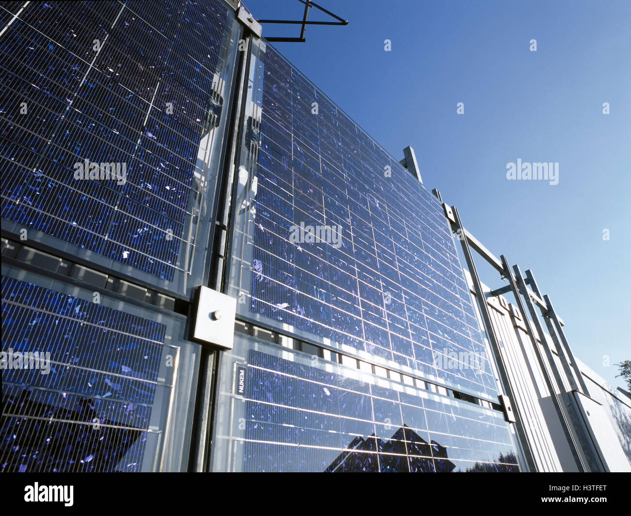 House roof, polycrystalline solar cells Stock Photo - Alamy