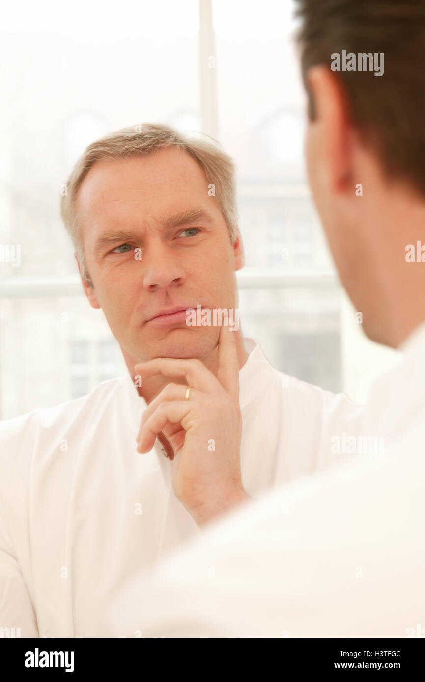 Doctors, conversation, eye contact, portrait, medicine, hospital ...