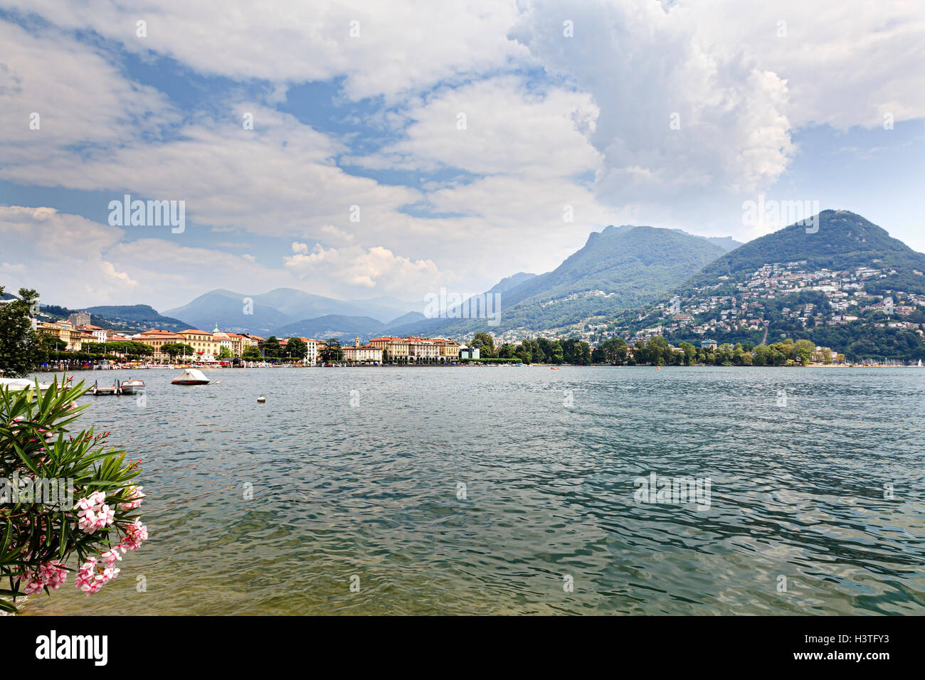Lake lugano switzerland beach hi-res stock photography and images - Alamy