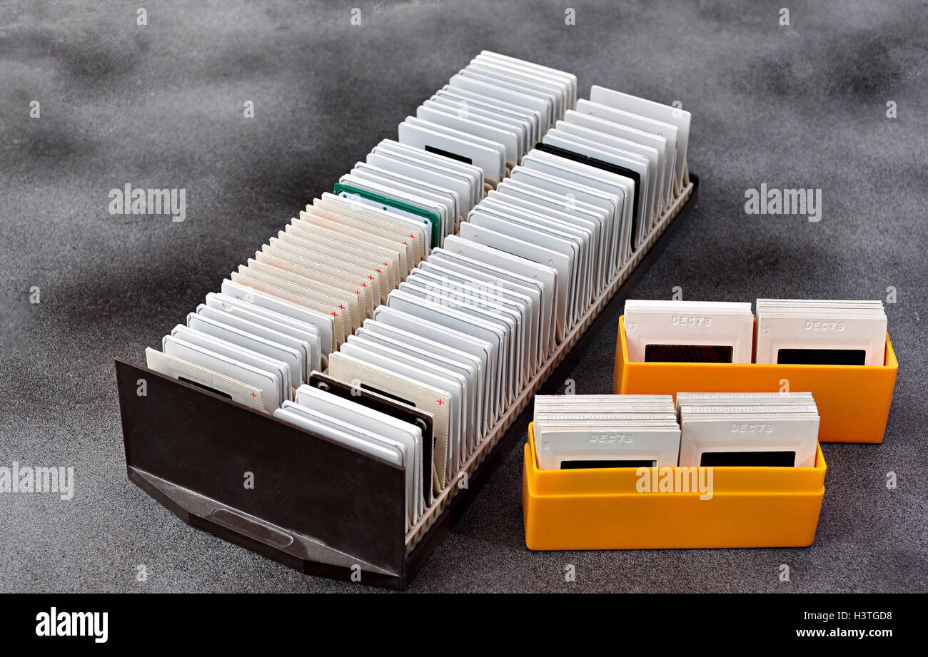 collection old slides Stock Photo - Alamy