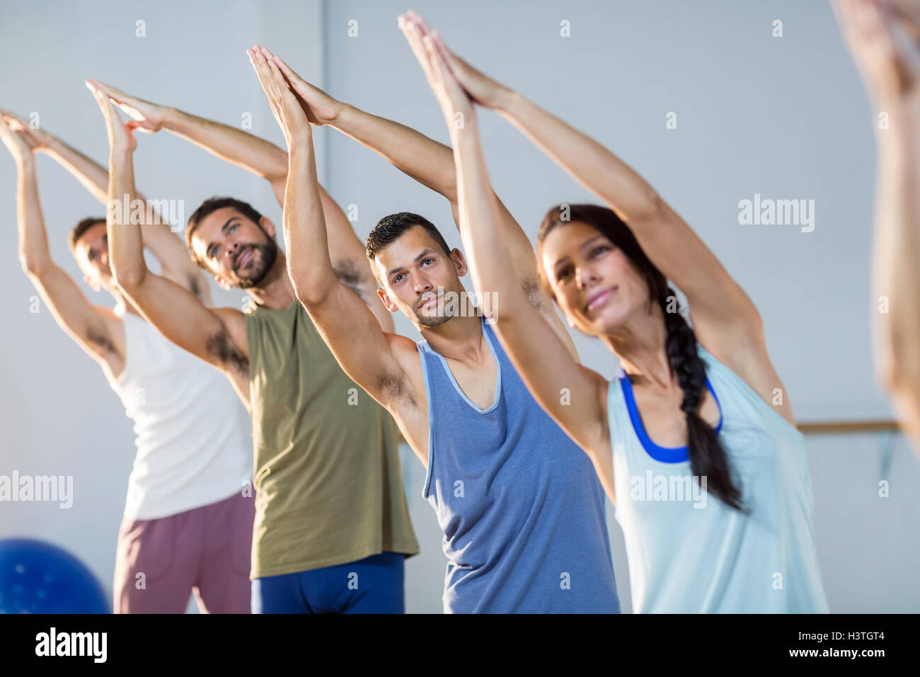 Group of people exercising Stock Photo - Alamy