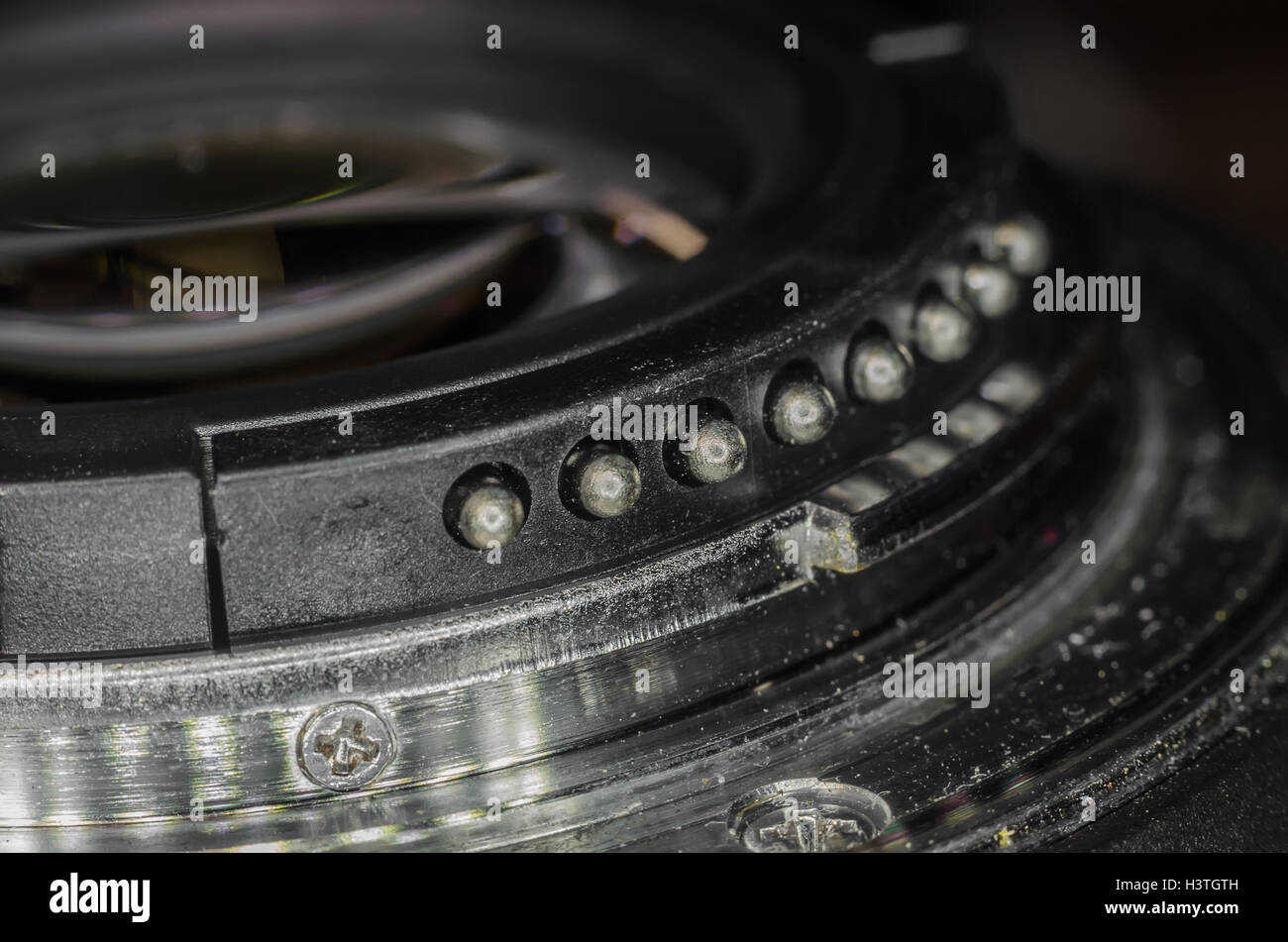 The lens bayonet close-up Stock Photo - Alamy