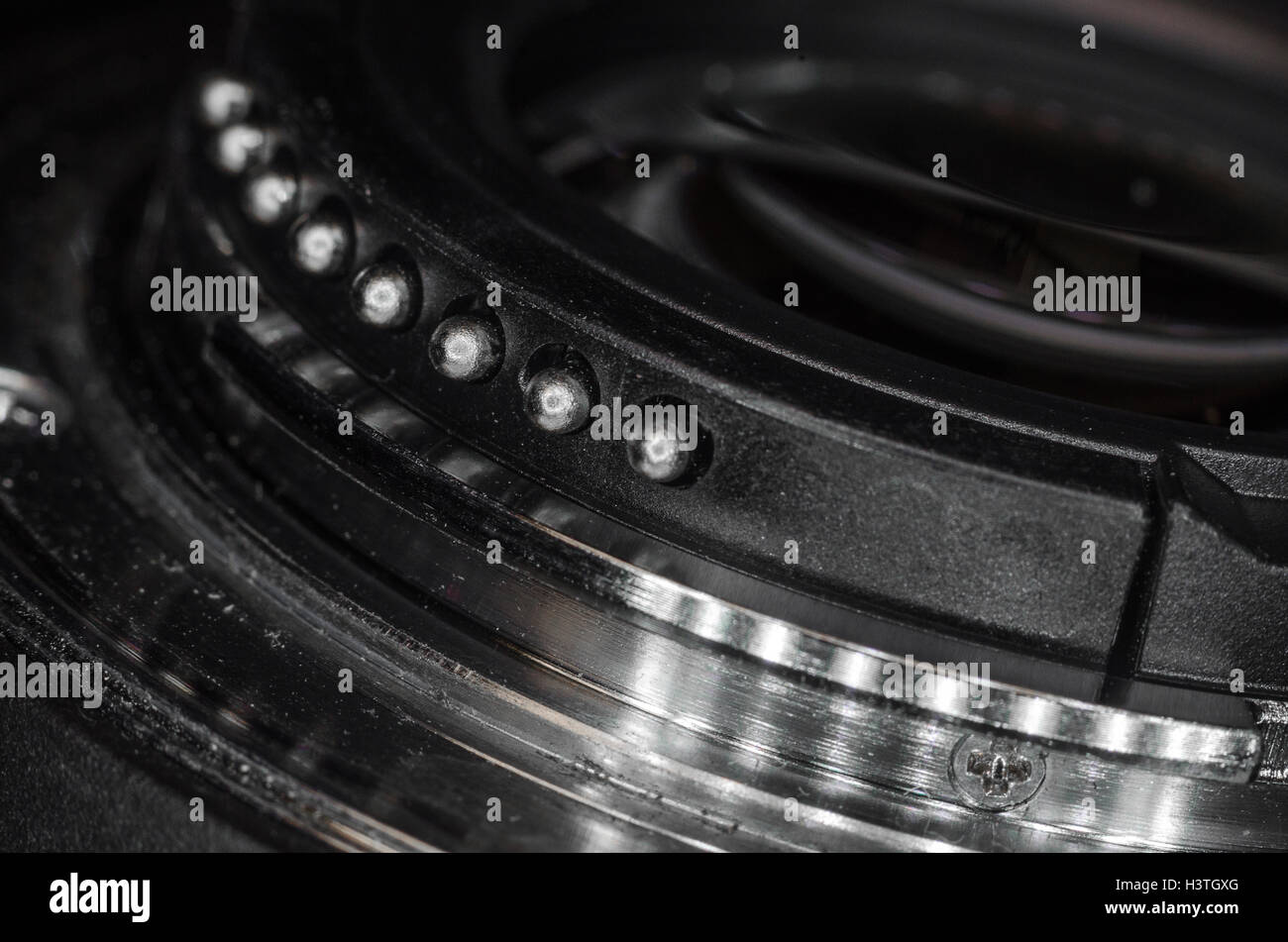 The lens bayonet close-up Stock Photo - Alamy
