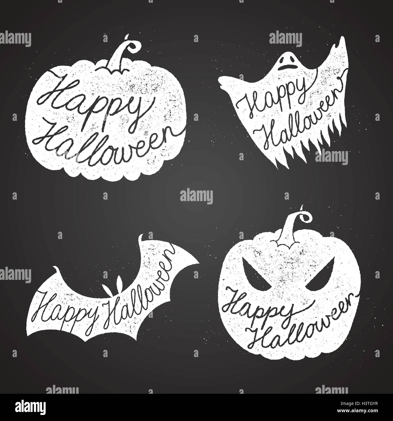 Halloween calligraphy label. vector set Stock Vector Image & Art - Alamy