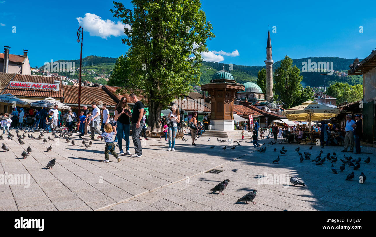 Sarajevo, Bosnia and Herzegovina - 22 May 2016 - People visiting the ...