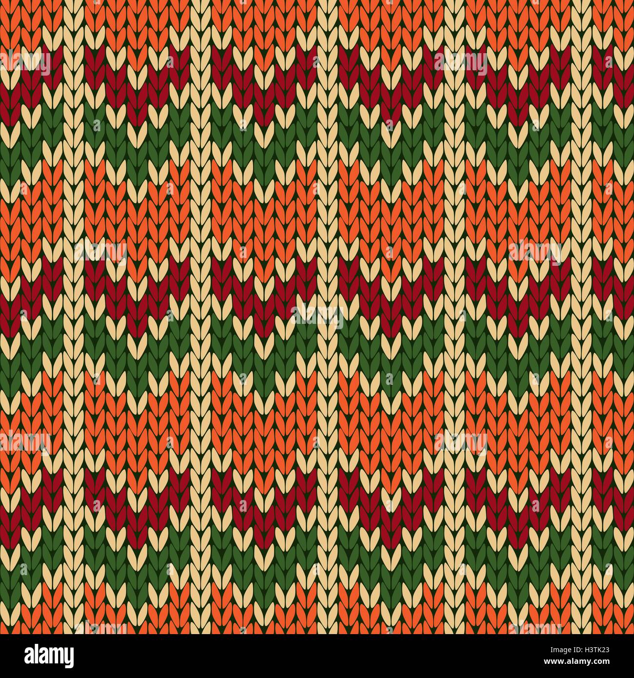 Abstract knitting ornamental seamless ethnic vector pattern with zigzag ...