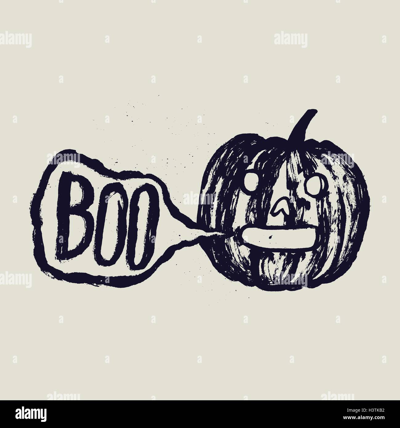 Halloween calligraphy label. pumpkin and bat vector Stock Vector Image ...