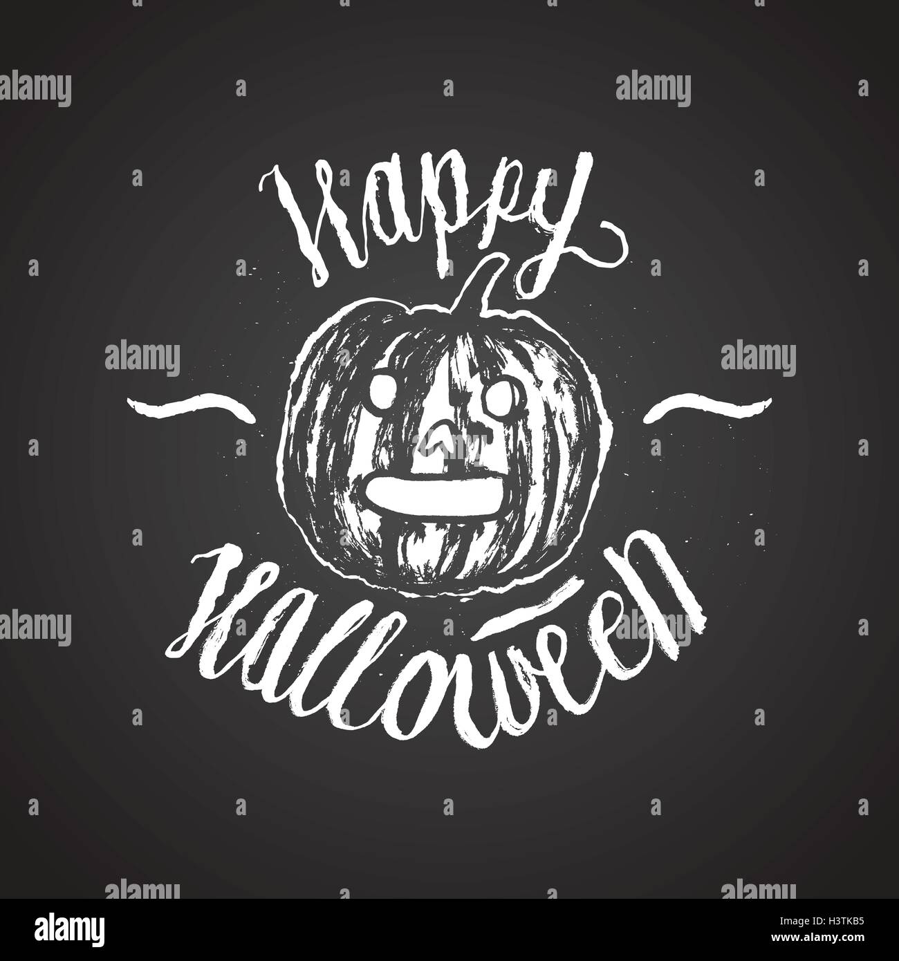 Halloween calligraphy label. pumpkin and bat vector Stock Vector Image ...
