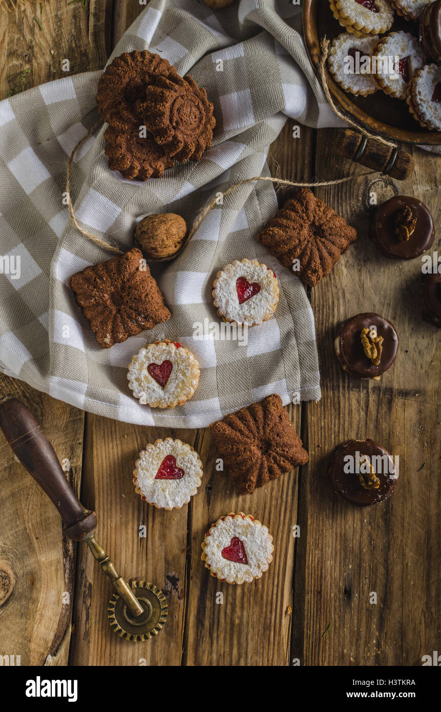 Czech Christmas cookies, traditional and delicious candy Stock Photo ...