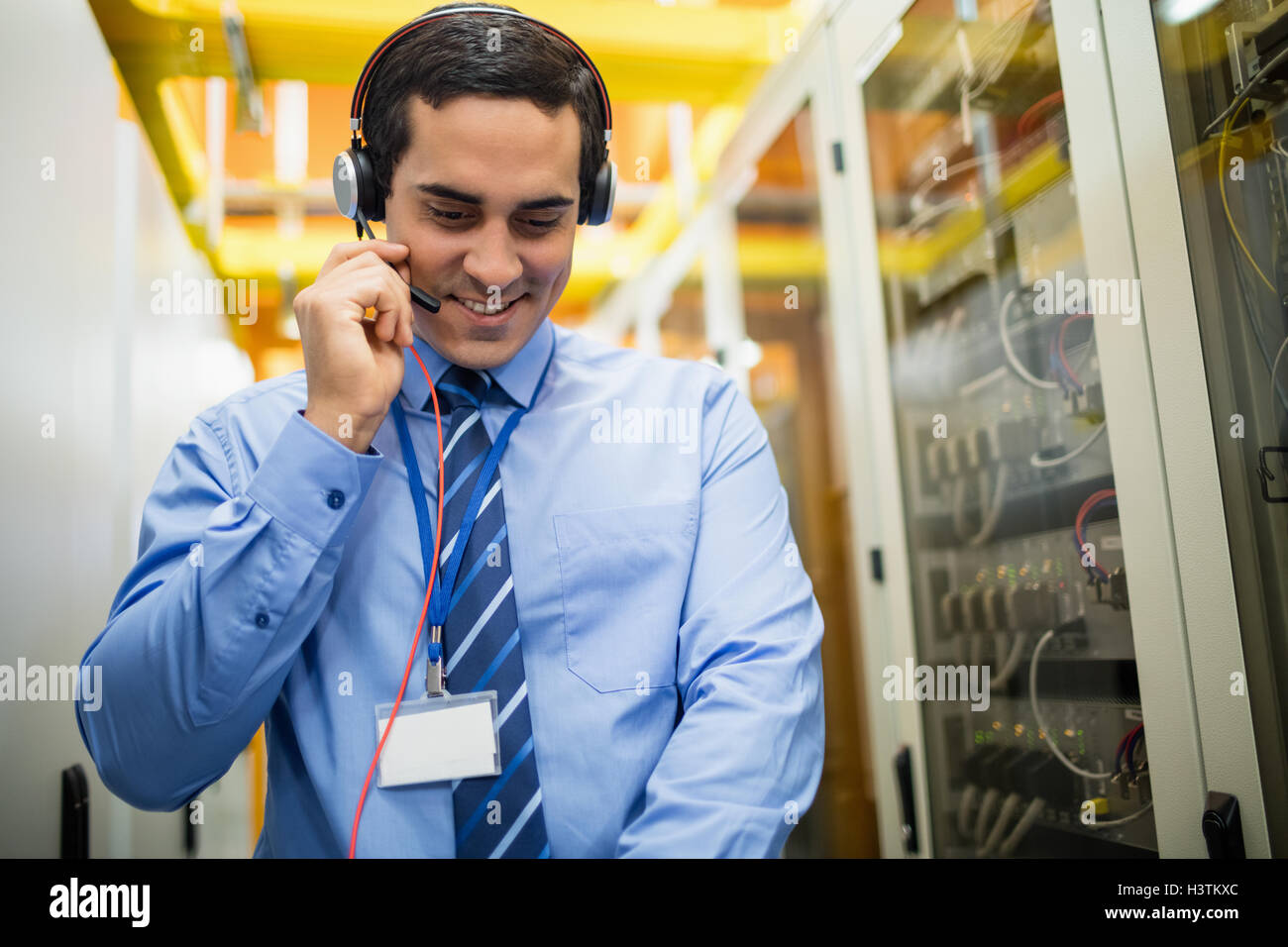 Male and head phones hi-res stock photography and images - Alamy