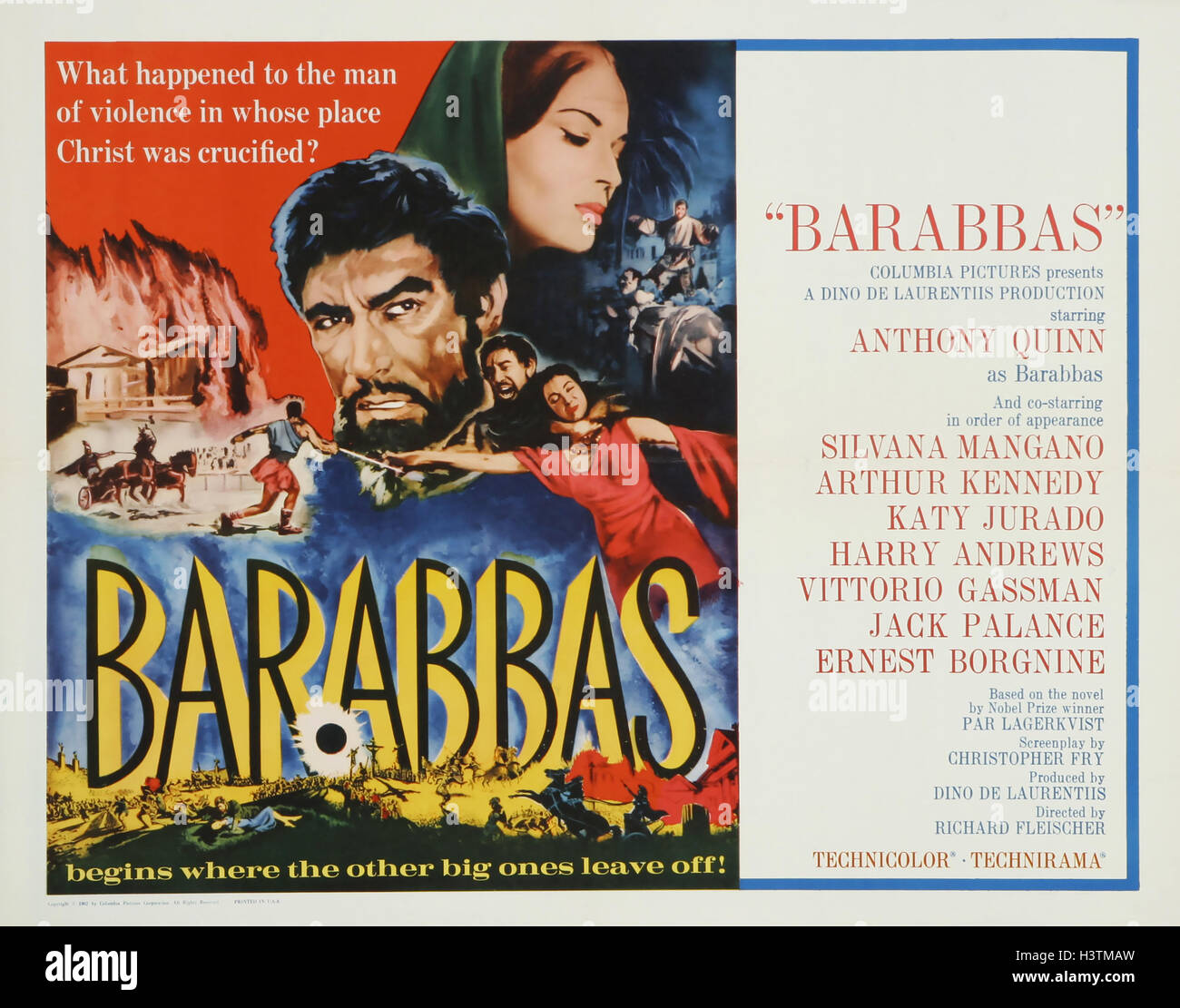 BARABBAS 1961 Columbia Pictures film with Anthony Quinn Stock Photo - Alamy
