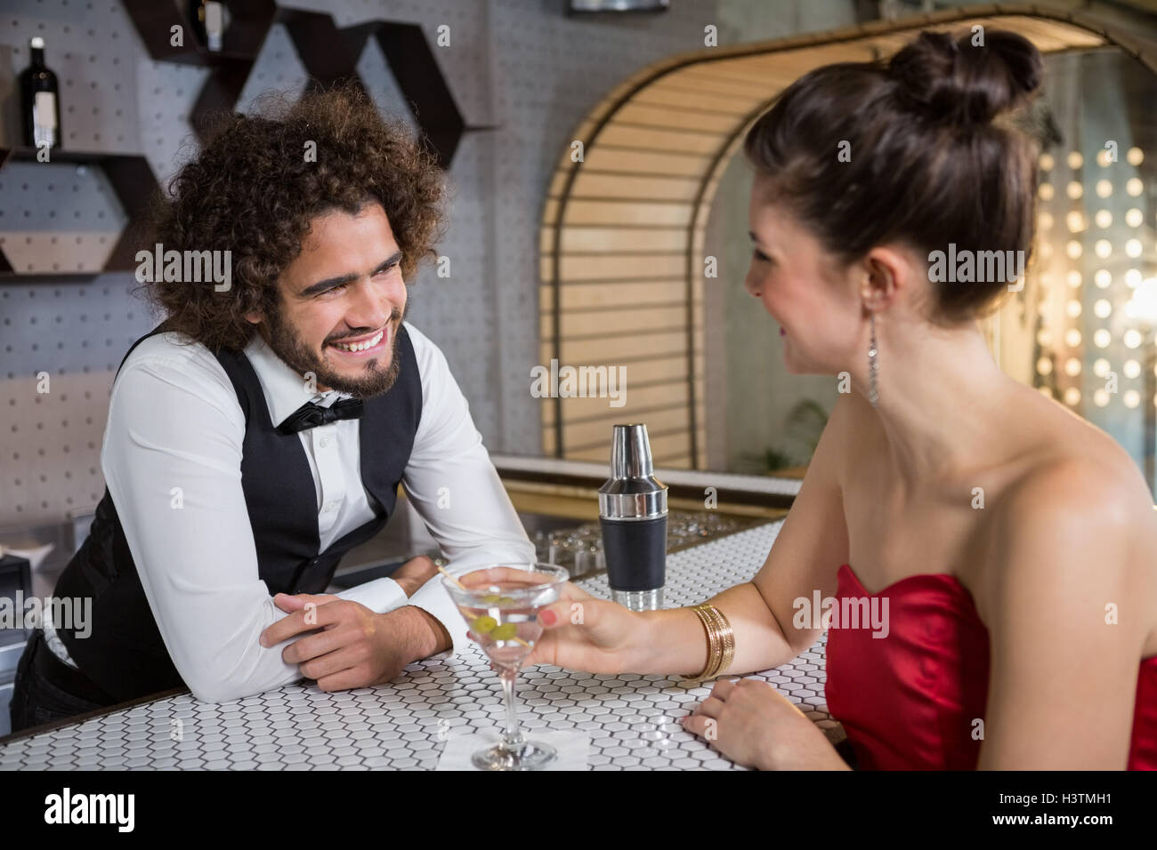 Dress woman waiter hi-res stock photography and images - Alamy