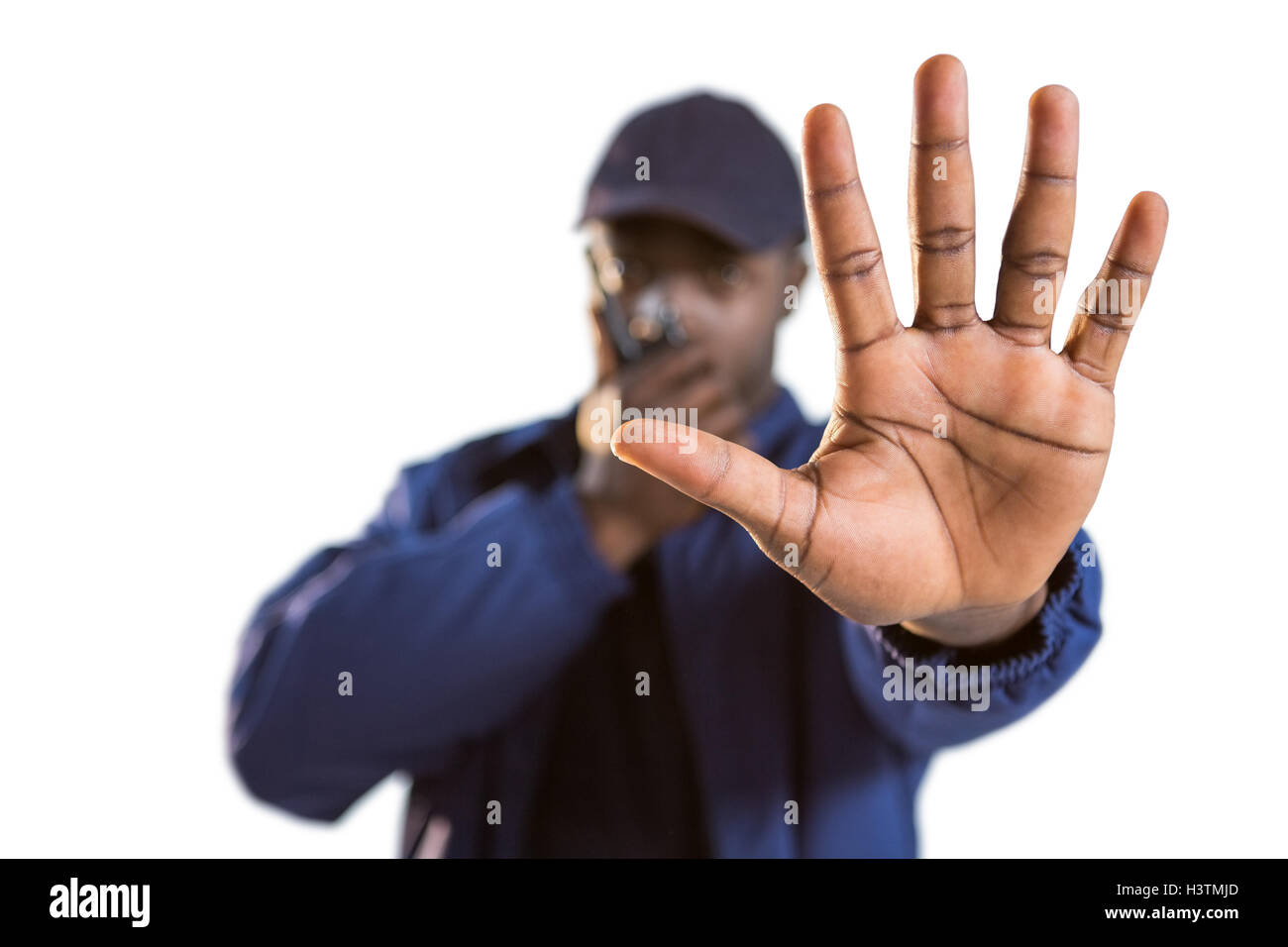 Stop talking gesture hi-res stock photography and images - Alamy