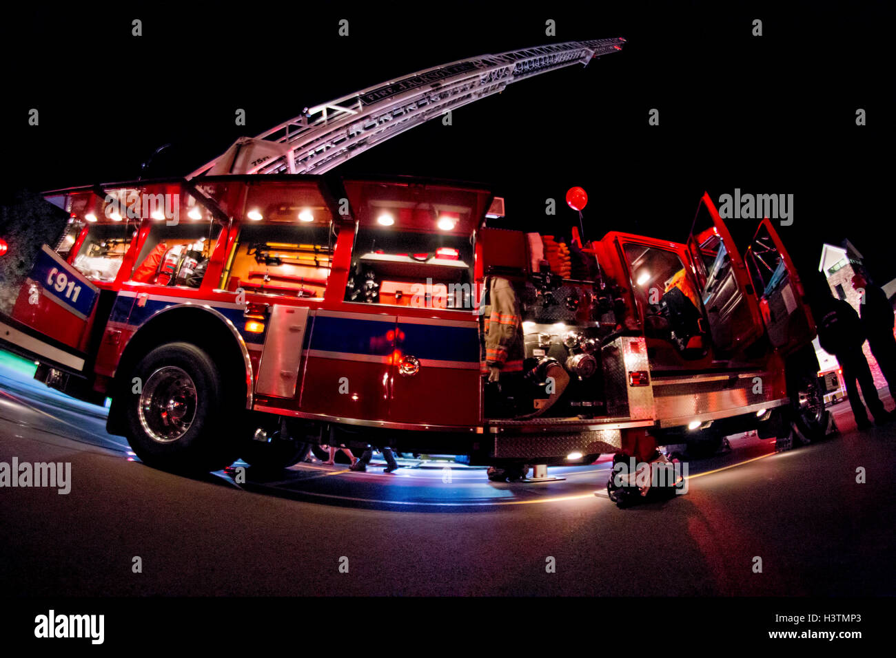 Jackson Fire Department Wisconsin ladder truck on display for Fire ...