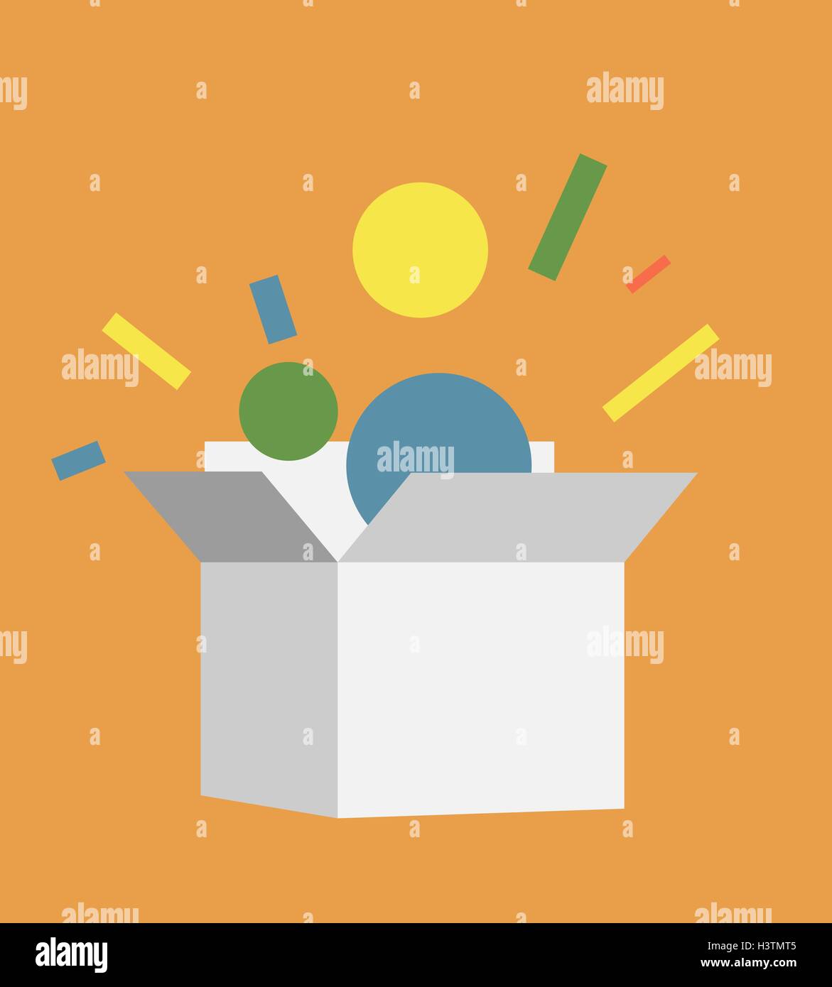 Flat style vector illustration box icon Stock Vector Image & Art - Alamy