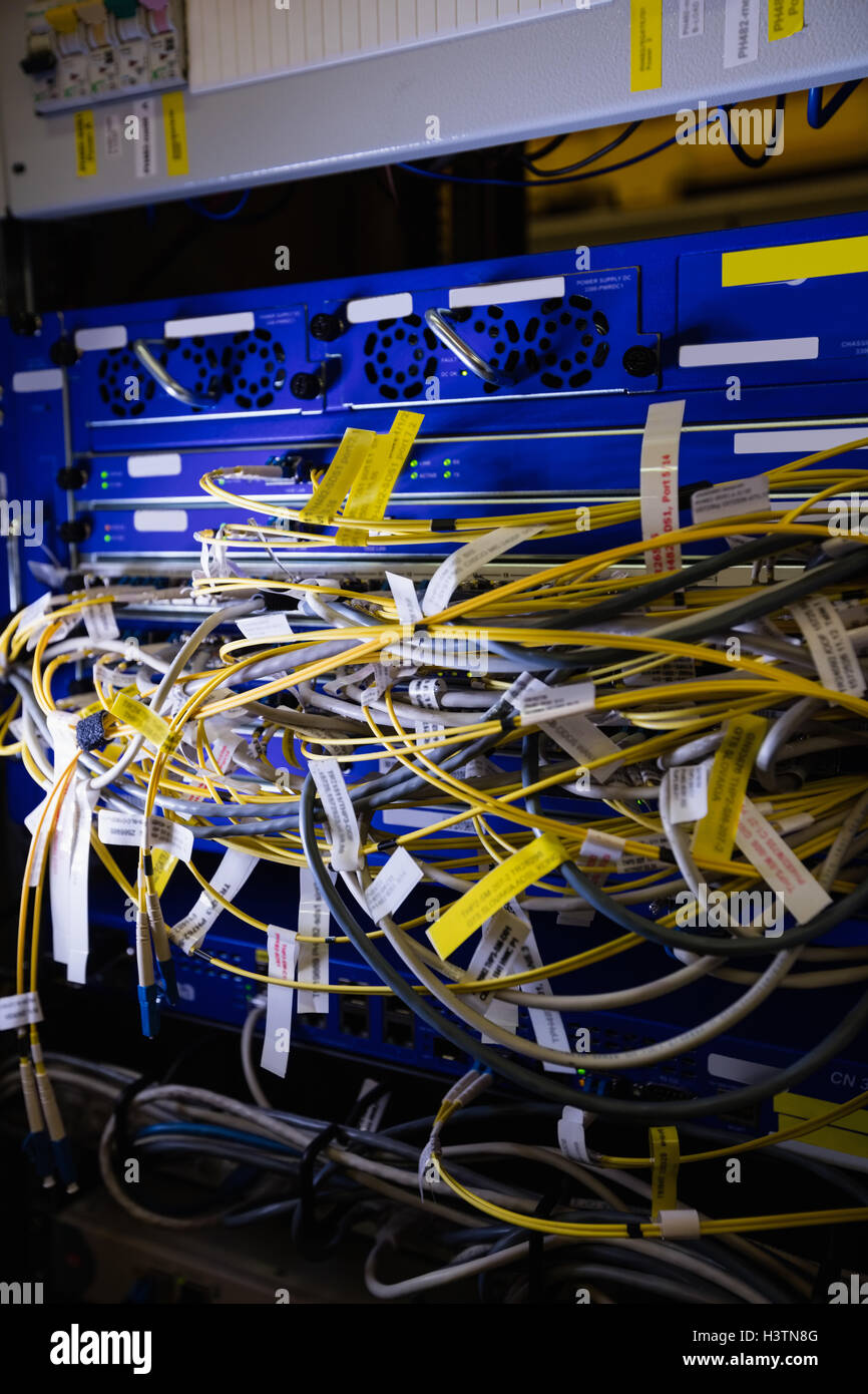 Close-up of rack mounted server Stock Photo - Alamy