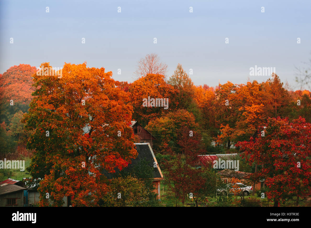 Autumn in the Village Stock Photo - Alamy