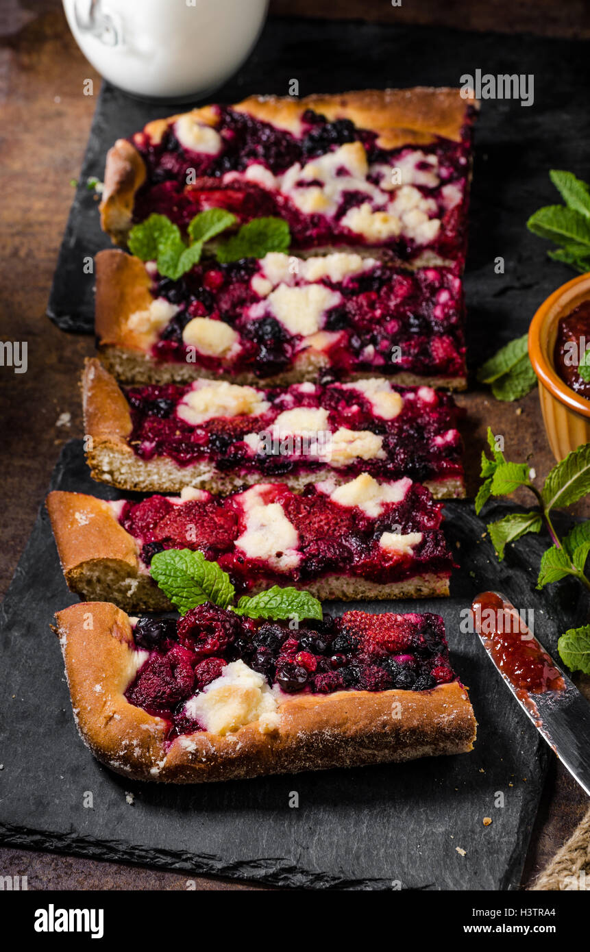 Traditional Czech crumble with berries, delicious simple crumble ...