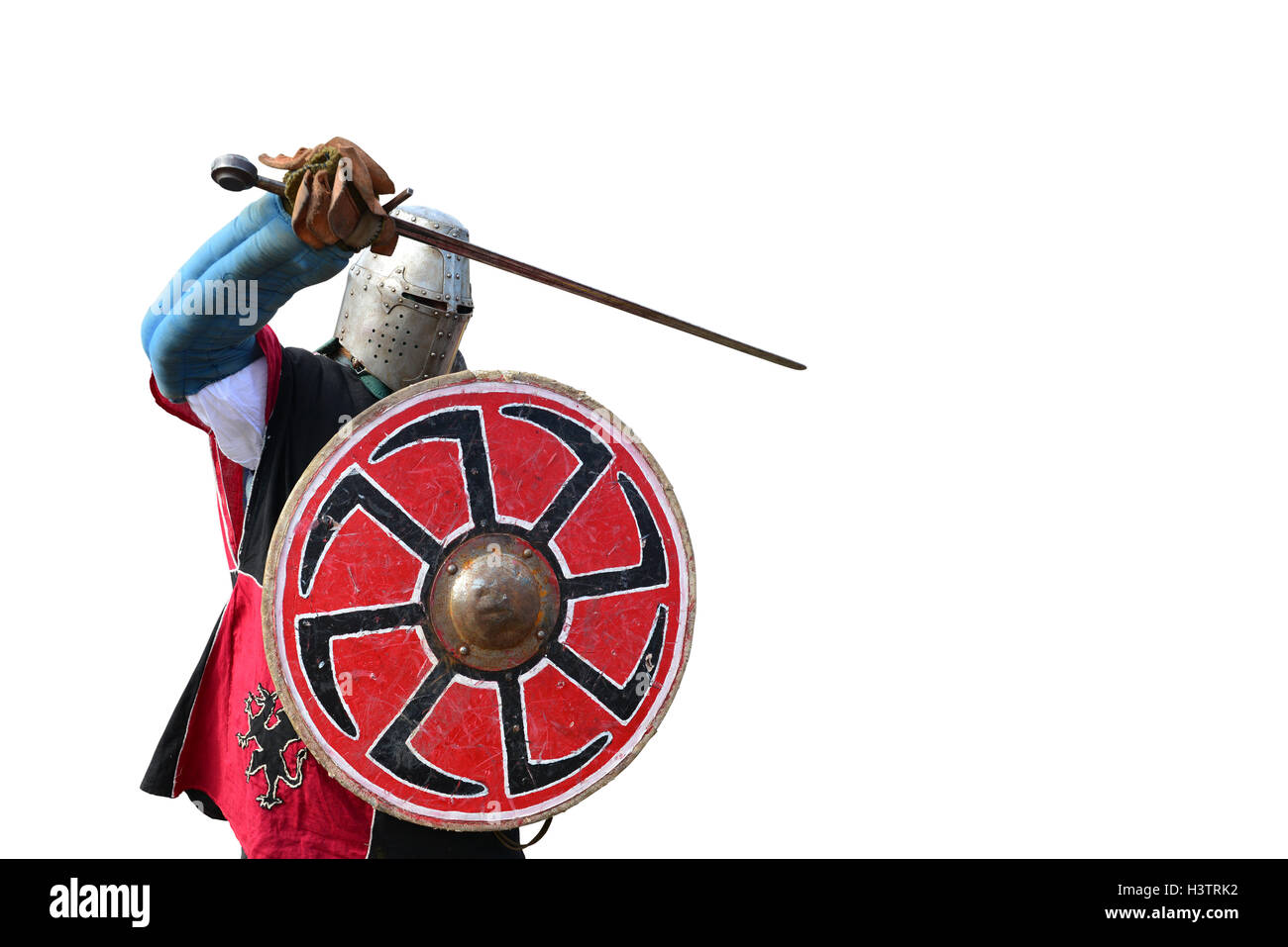 Medieval metal armor helmet knight Cut Out Stock Images & Pictures - Alamy