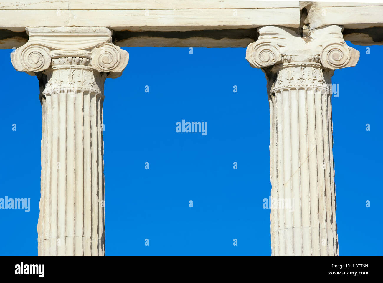 Ionic columns of Erechtheion Temple, Acropolis, Athens, Greece Stock ...