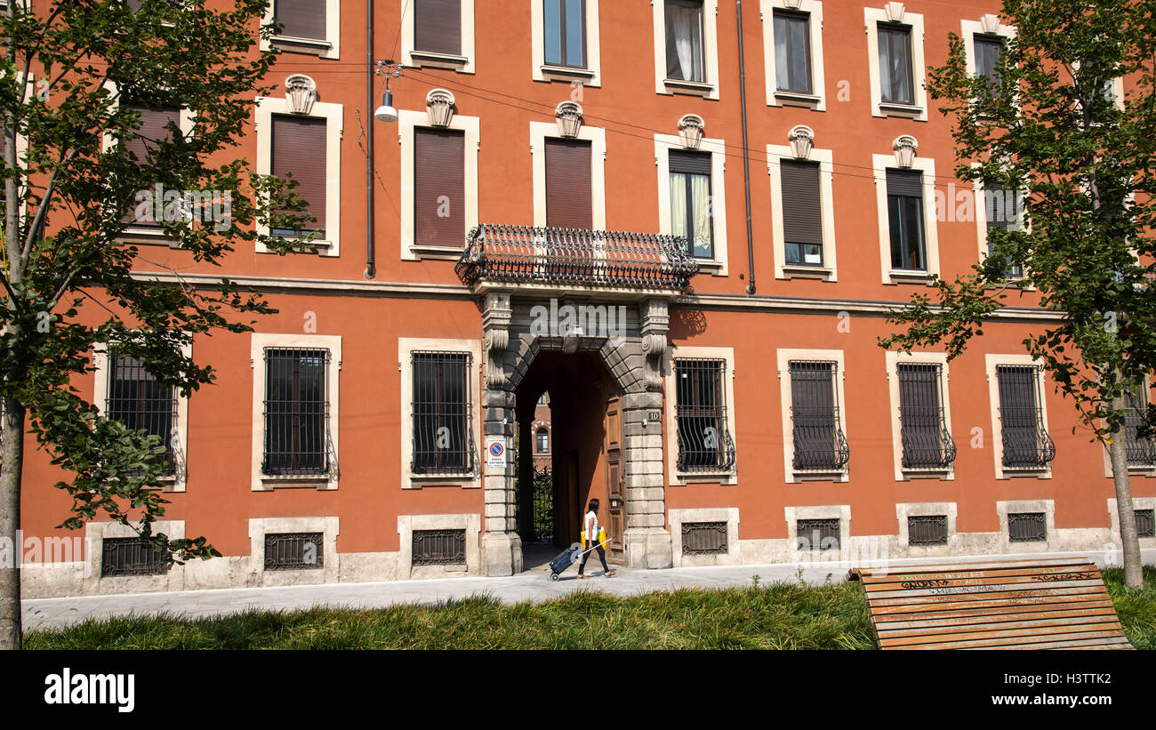 Old house with beautiful design, Milan, Italy, Europe Stock Photo - Alamy