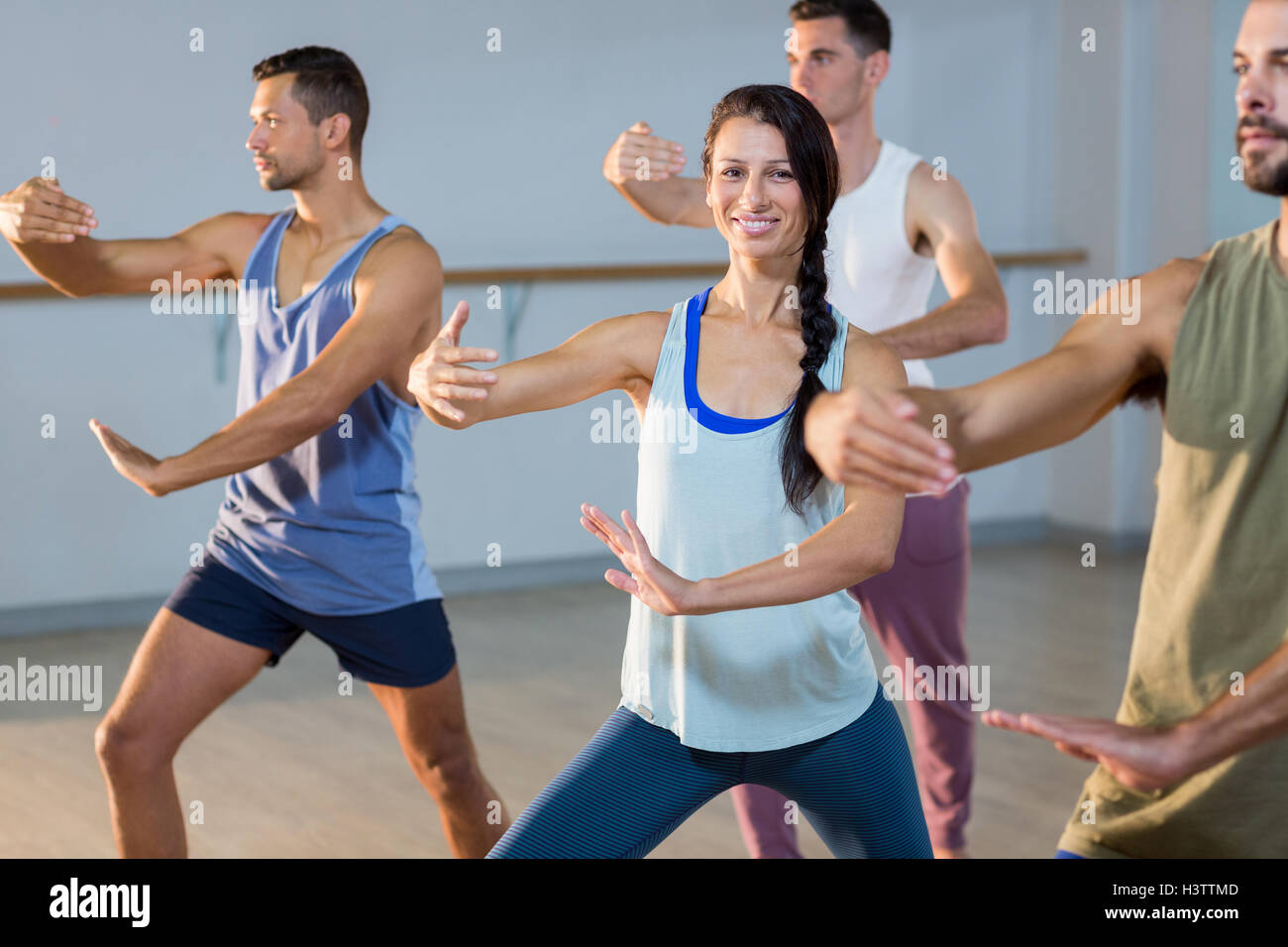 Group of people exercising Stock Photo - Alamy