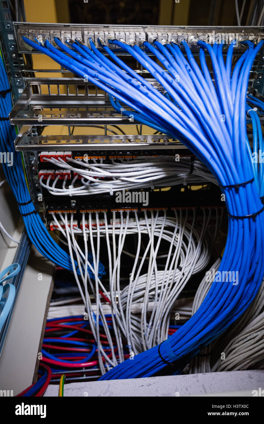 Close-Up of rack mounted server Stock Photo - Alamy