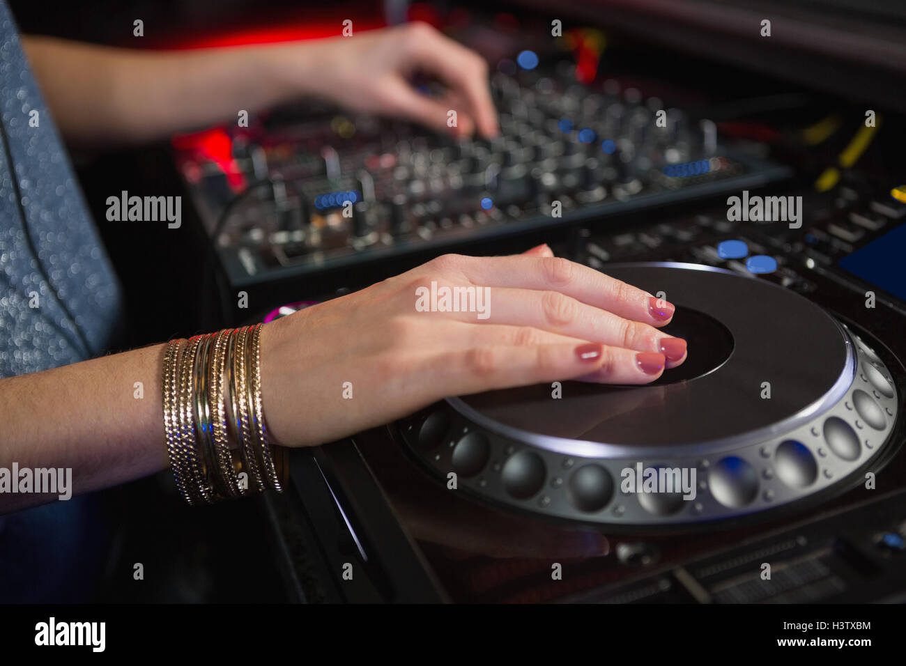 Beautiful female dj mixing hi-res stock photography and images - Alamy
