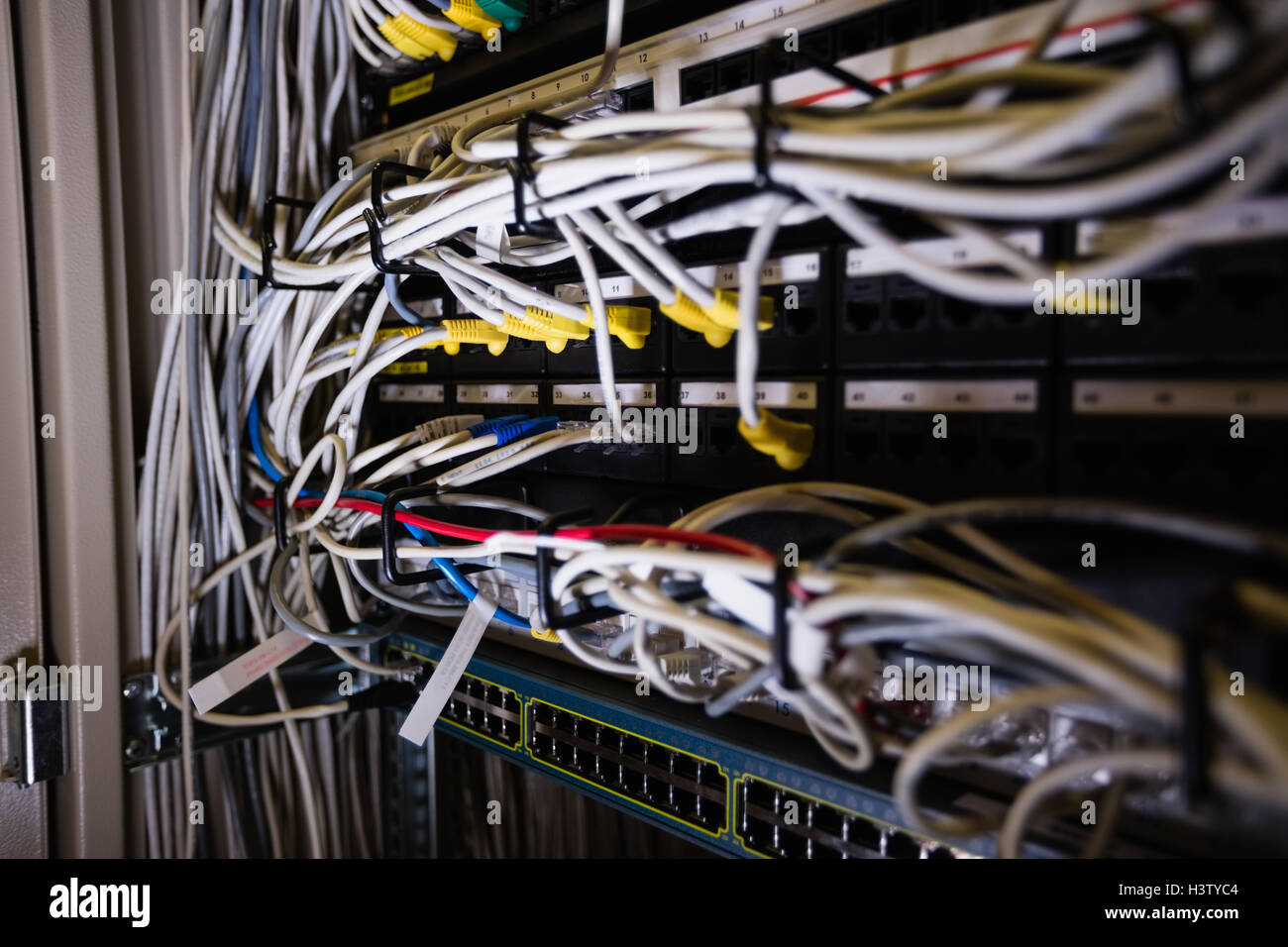 Close-up of rack mounted server Stock Photo - Alamy