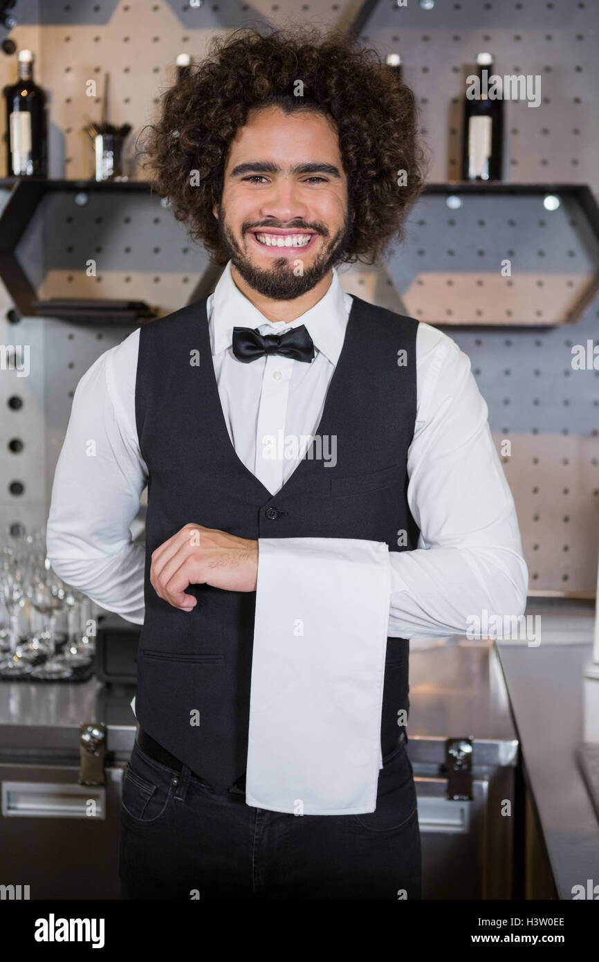 Waiter ready for serving customers Stock Photo - Alamy