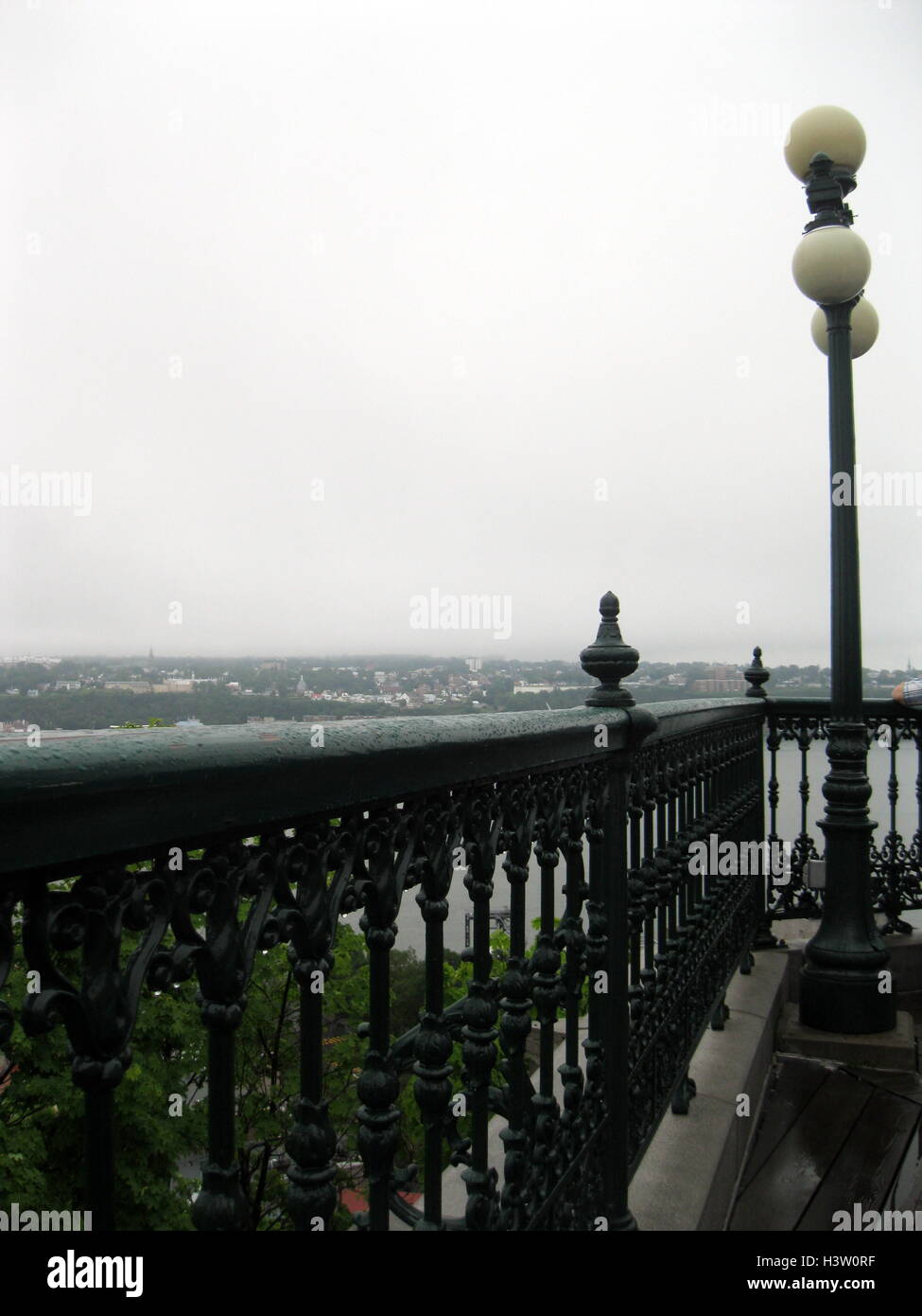 View from balcony overlooking a river Stock Photo - Alamy