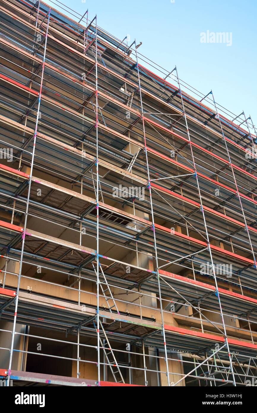 Construction site with industrial equipment, tools and materials for ...