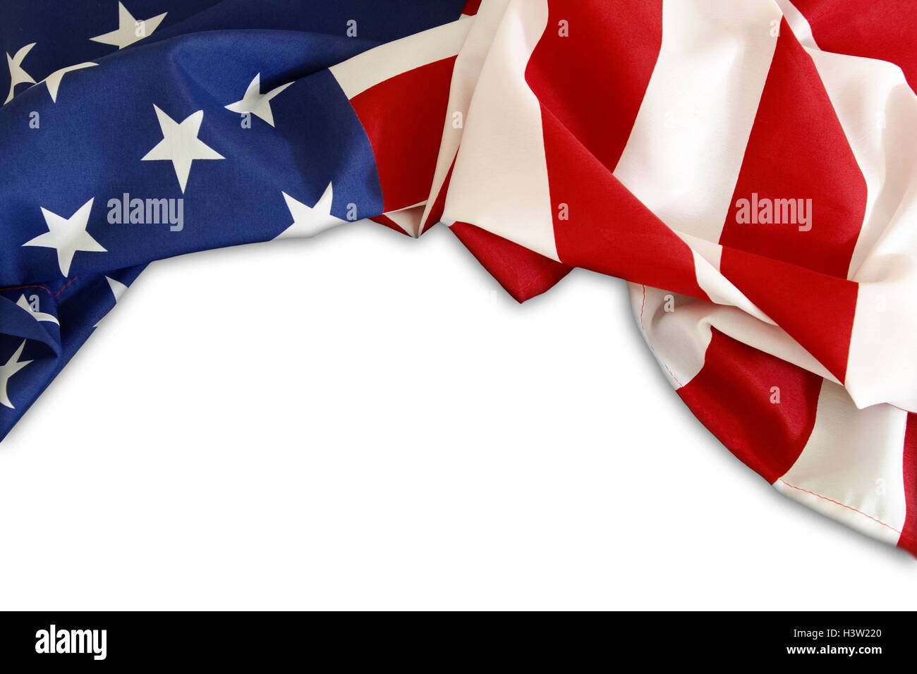 Closeup of American flag on plain background Stock Photo - Alamy