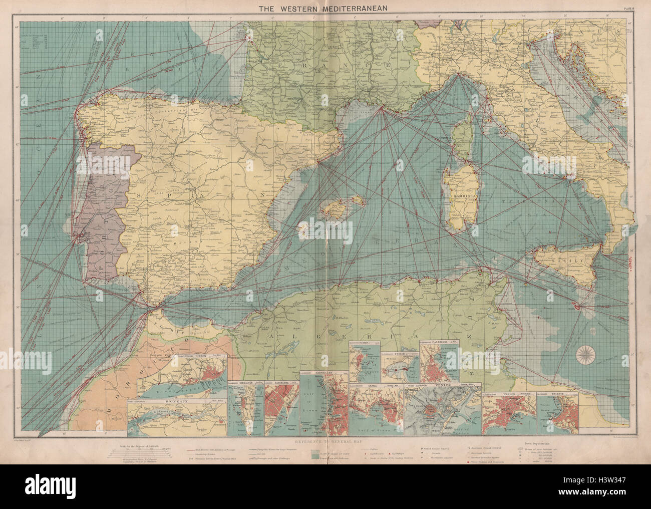 Western mediterranean map hi-res stock photography and images - Alamy
