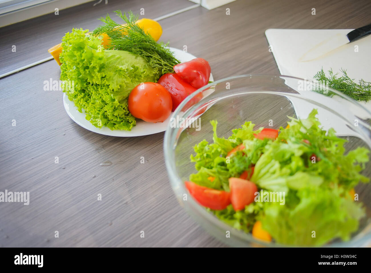 Fresh vegetables in the kitchen Stock Photo - Alamy