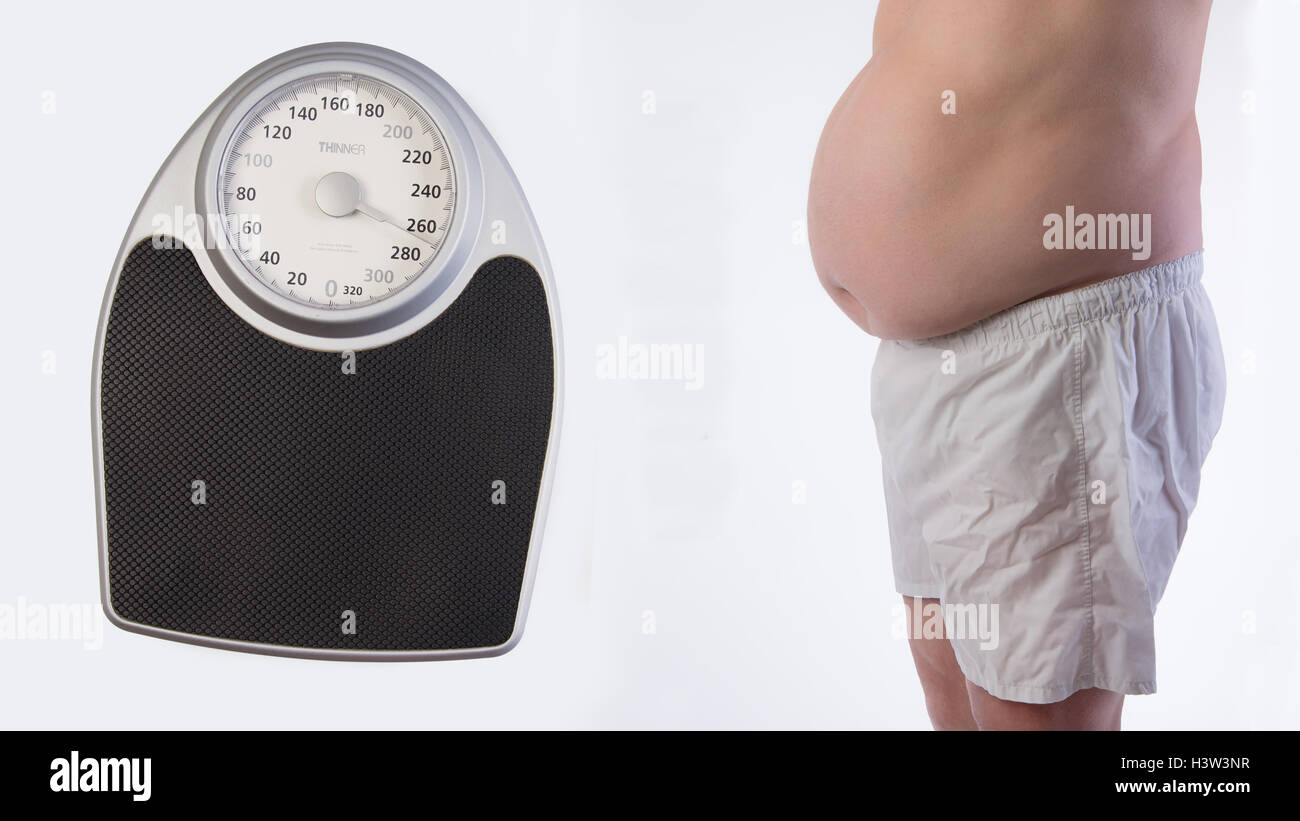 Obese Person On A Scale