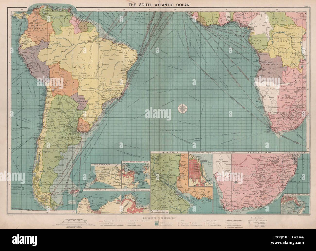 Atlantic ocean map 200 hi-res stock photography and images - Alamy