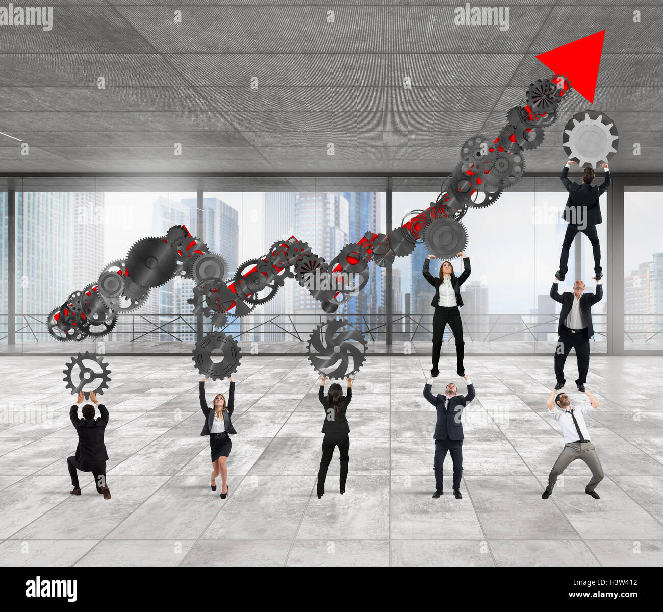 Working together for growth Stock Photo - Alamy